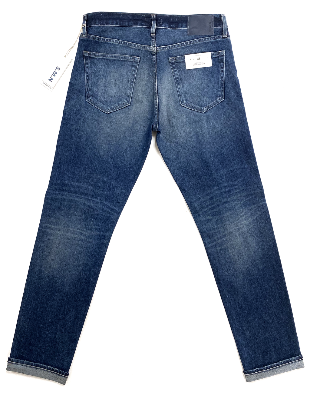 Hunter in Temple | Men's Dark Vintage Washed Stretch Selvedge Jeans | S.M.N Studio